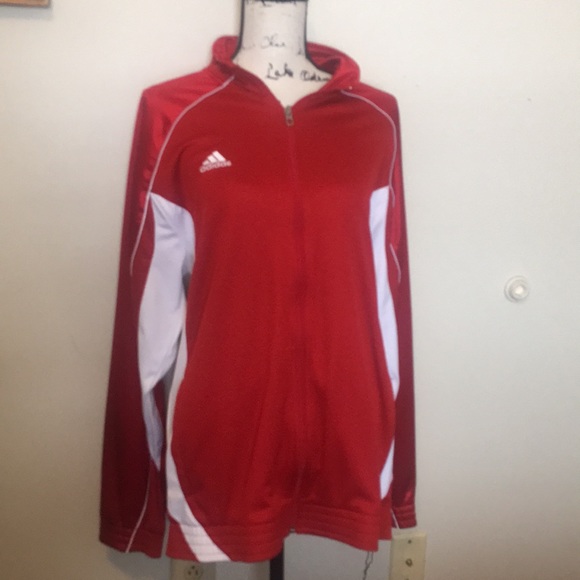 adidas | Jackets & Coats | Adidas Red Track Jacket Mens Medium | Poshmark
